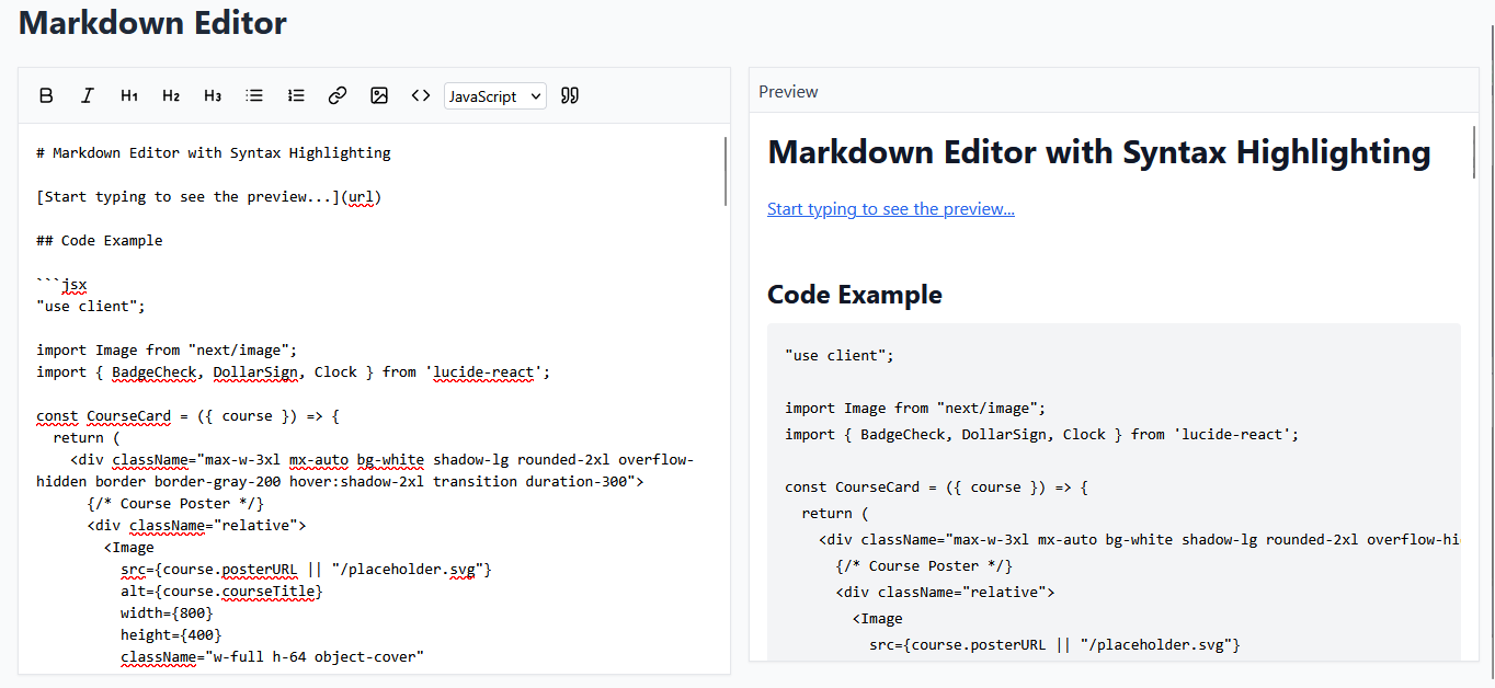 v0 - Markdown Editor - v0 by Vercel